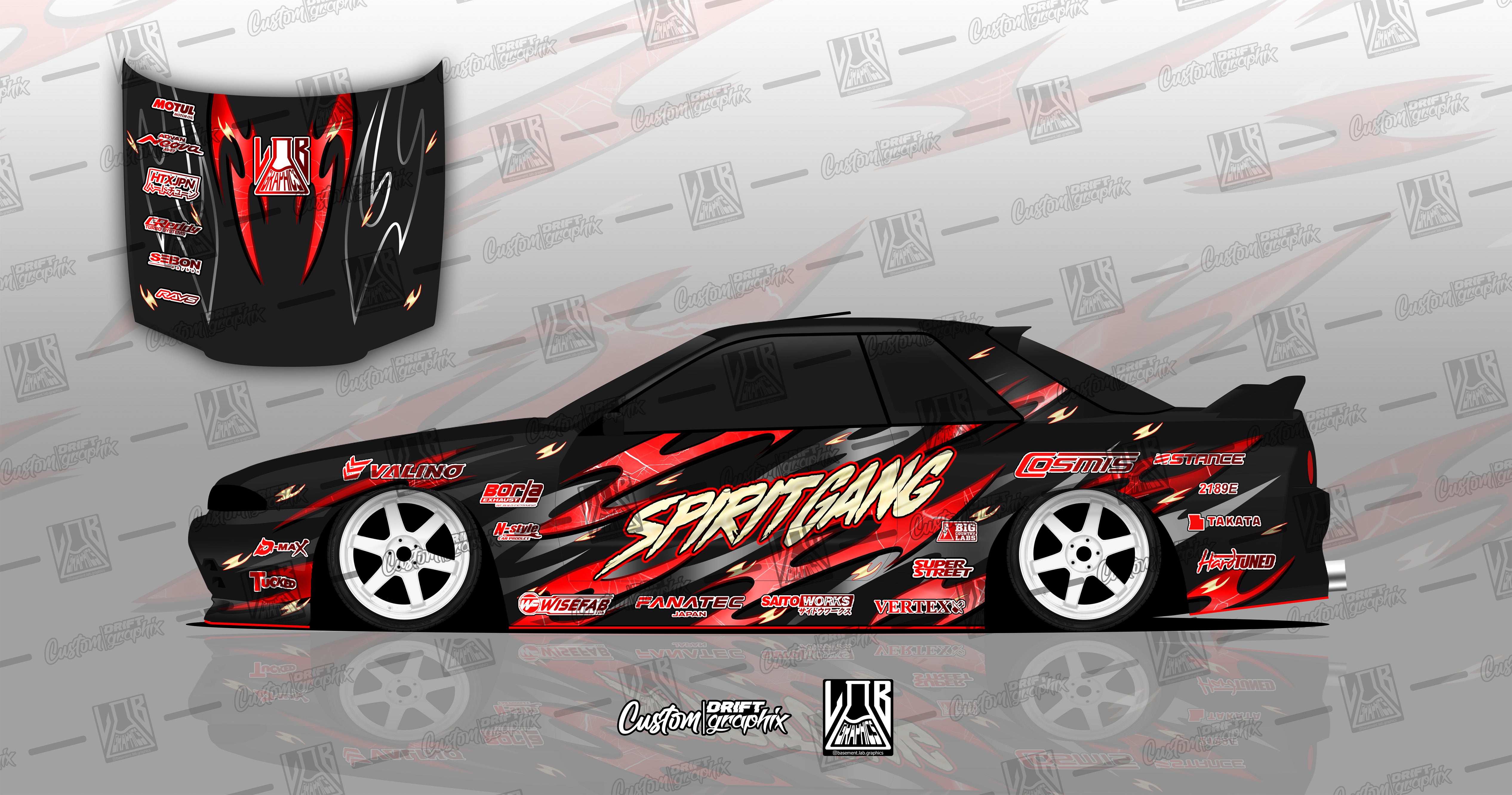Complete decoration Sticker - Spirit Gang Lightning Storm Red - Baseme ...